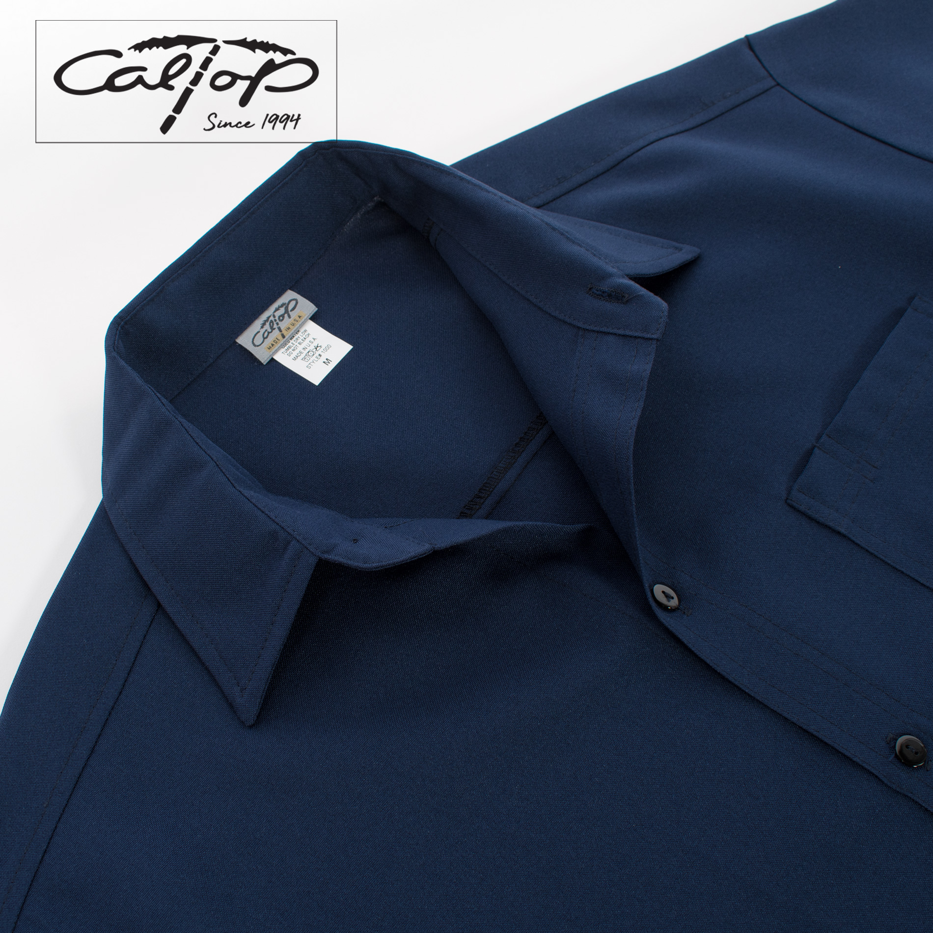 1000 Short Sleeve Solid Color Navy